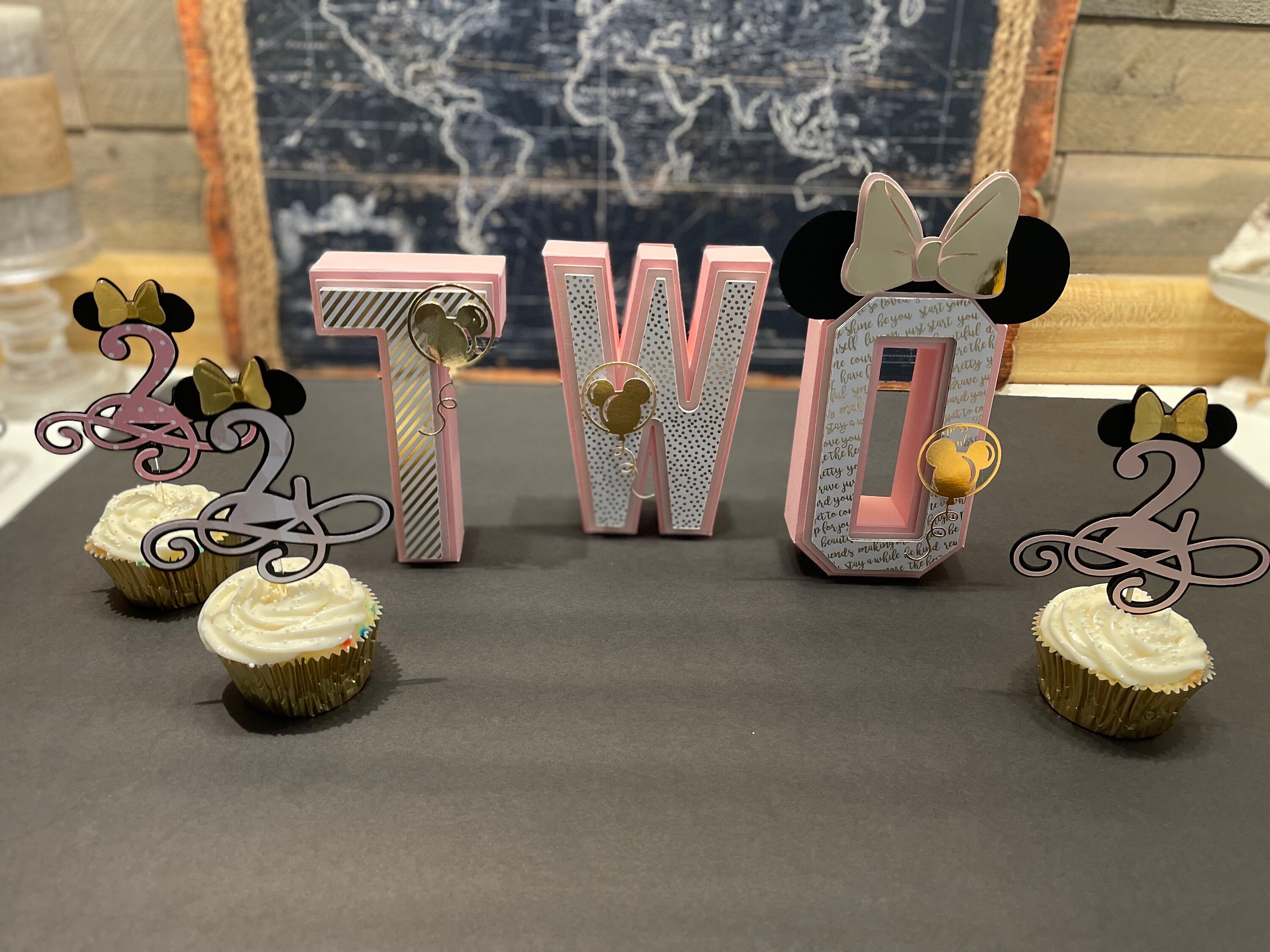 TWO Minnie Mouse Themed Letter Stand - Etsy