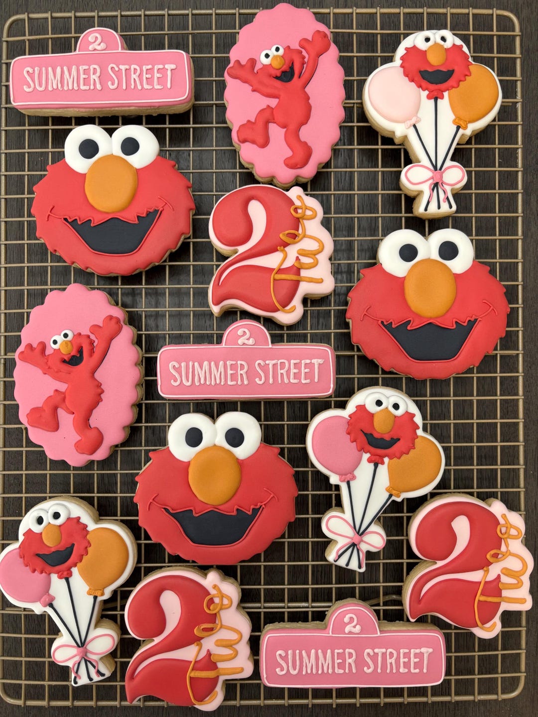 One Dozen Custom Elmo Sugar Cookies - Etsy