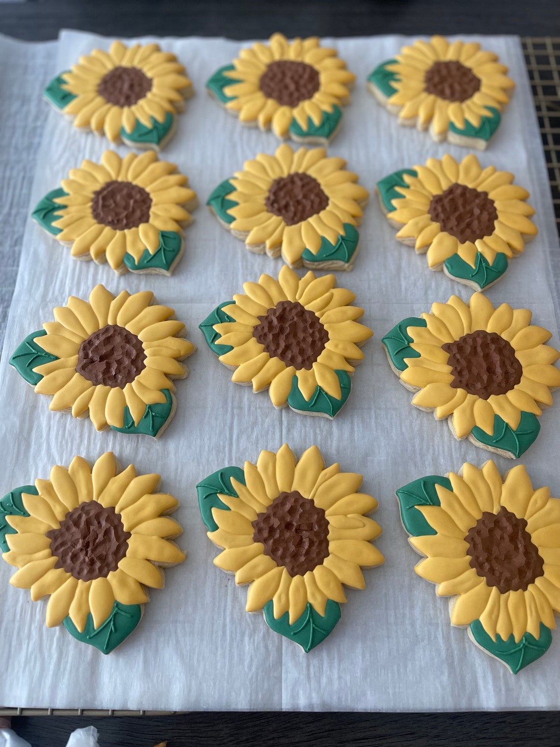Sunflower Sugar Cookies - Etsy