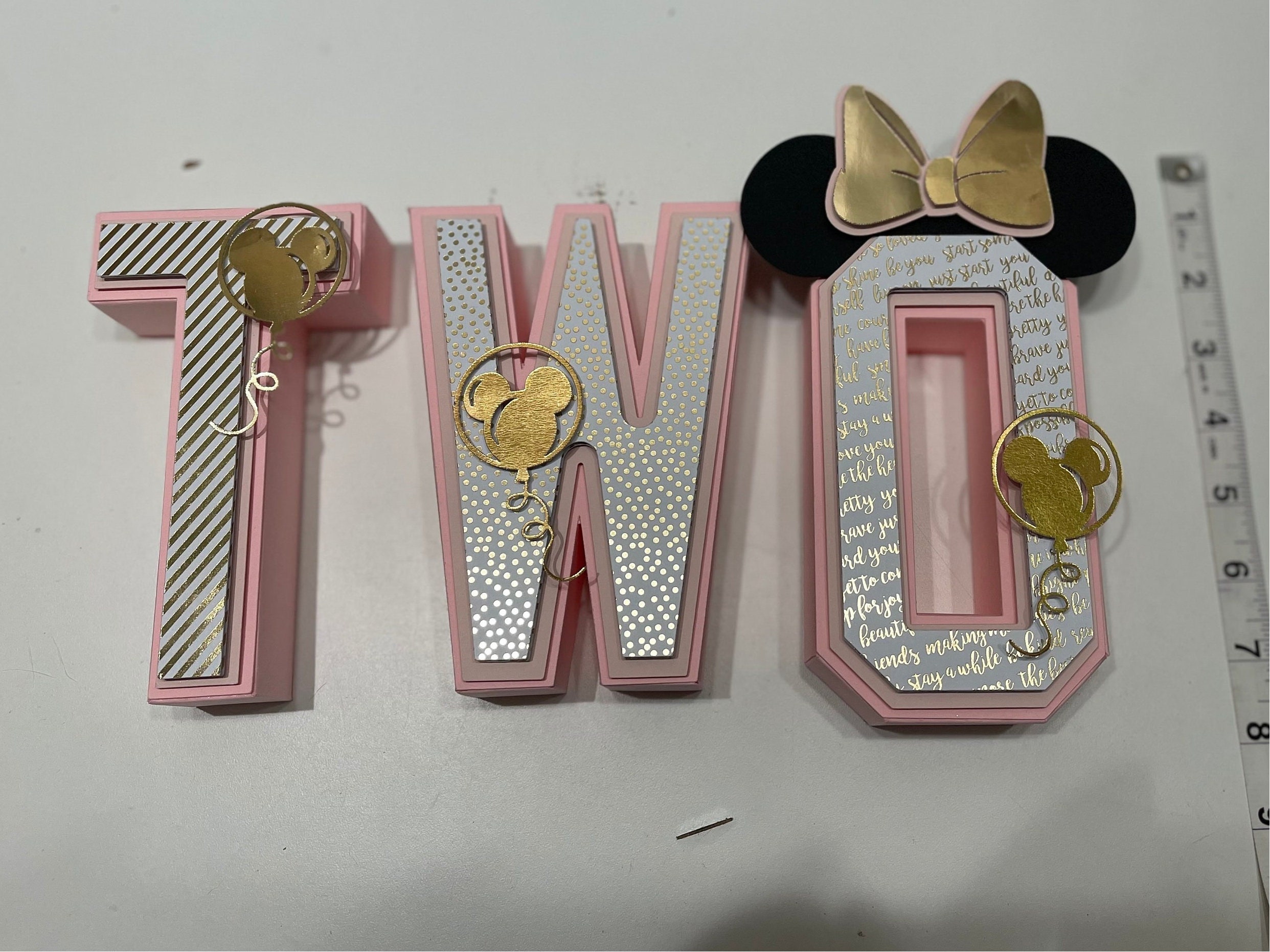 TWO Minnie Mouse Themed Letter Stand - Etsy