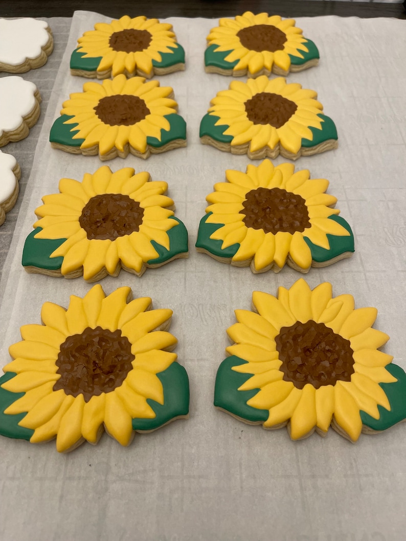 Sunflower Sugar Cookies - Etsy
