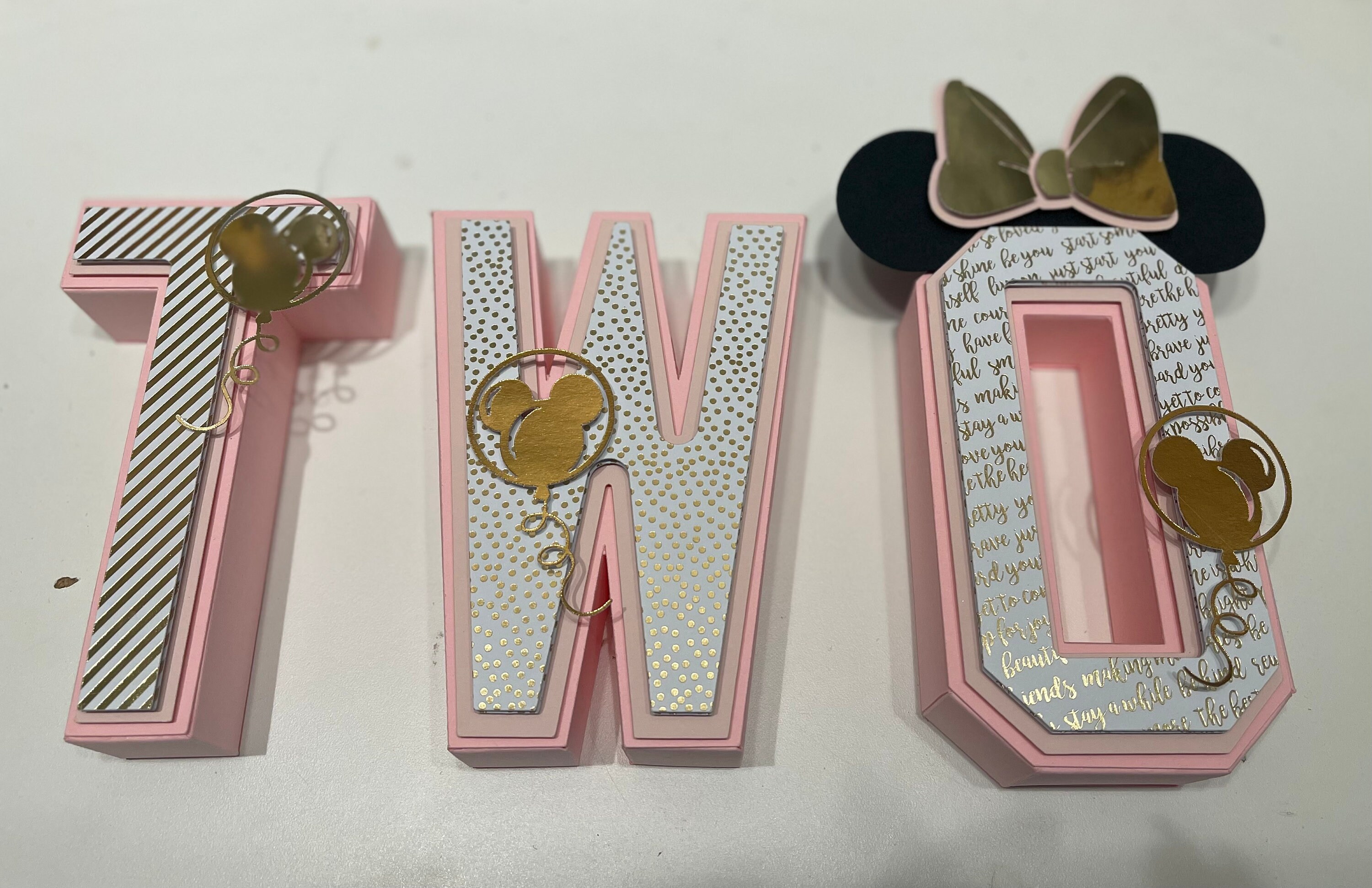 TWO Minnie Mouse Themed Letter Stand - Etsy