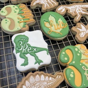 3-rex Birthday Sugar Cookies - Etsy