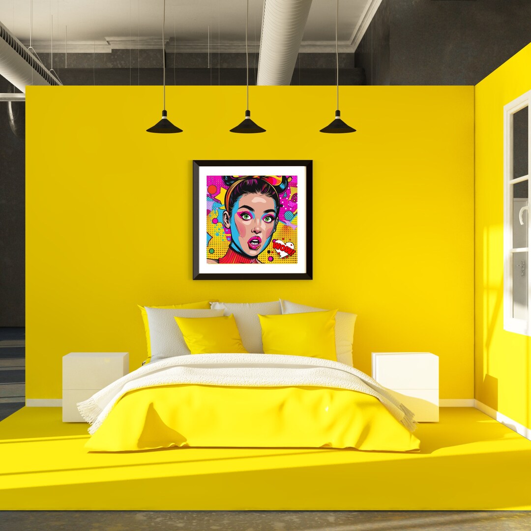 Funky Pop Art Image Set -bright Graphics Bundle for Projects - Instant ...