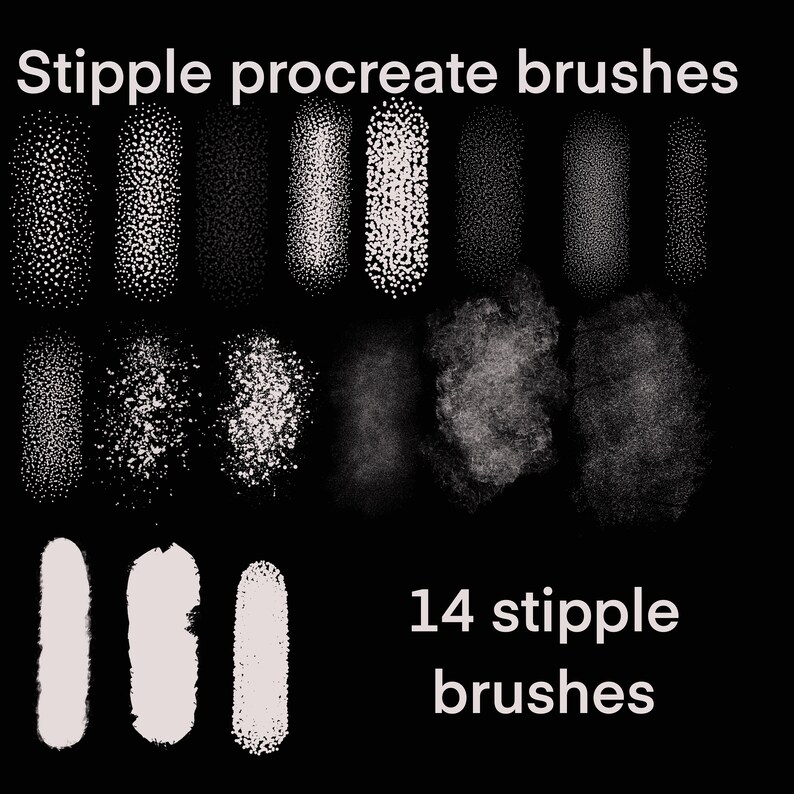 14 Procreate Tattoo Stipple Brushes, Stipple Work Brushes - Etsy