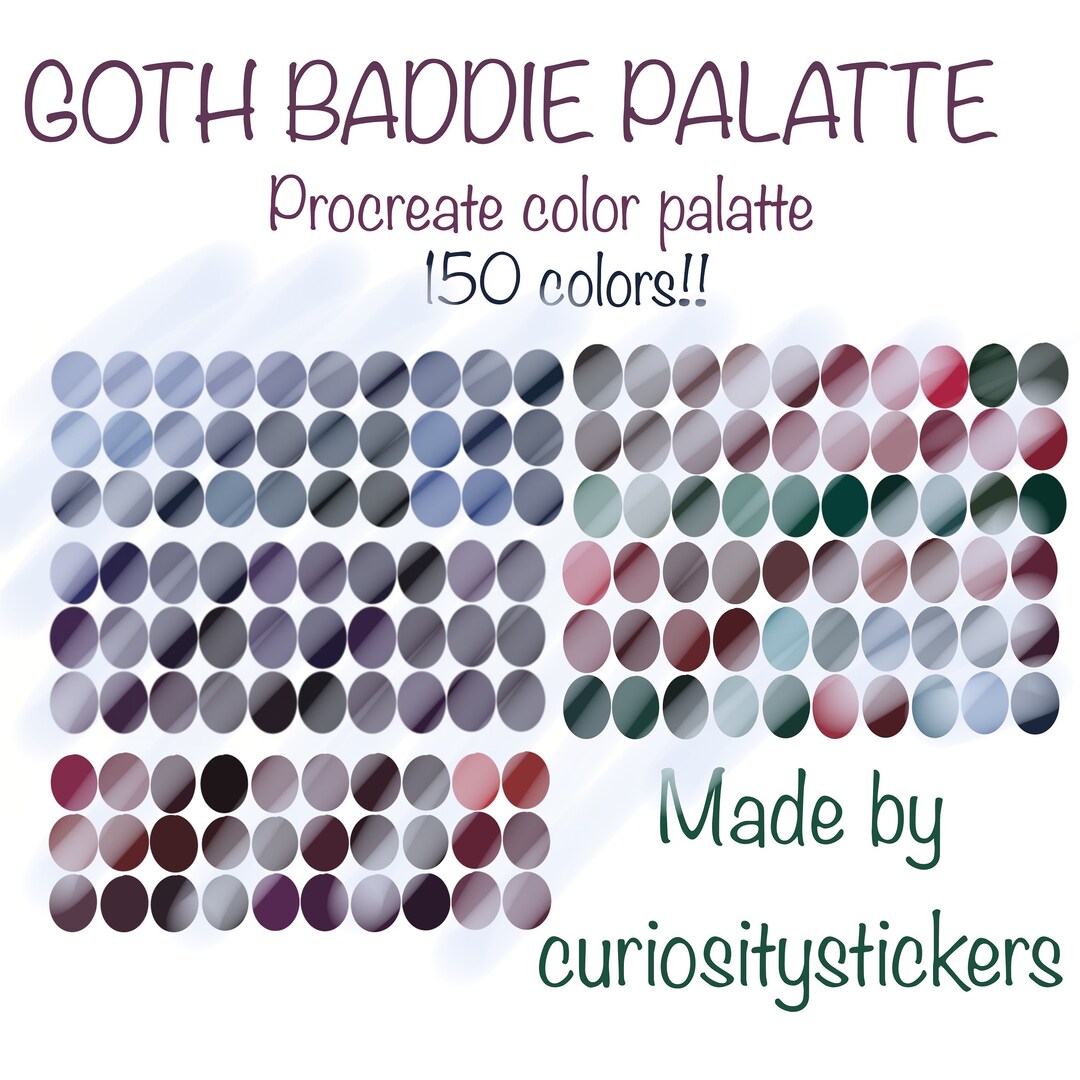 150 Gothic Procreate Color Palette, Procreate Palette Swatches ...