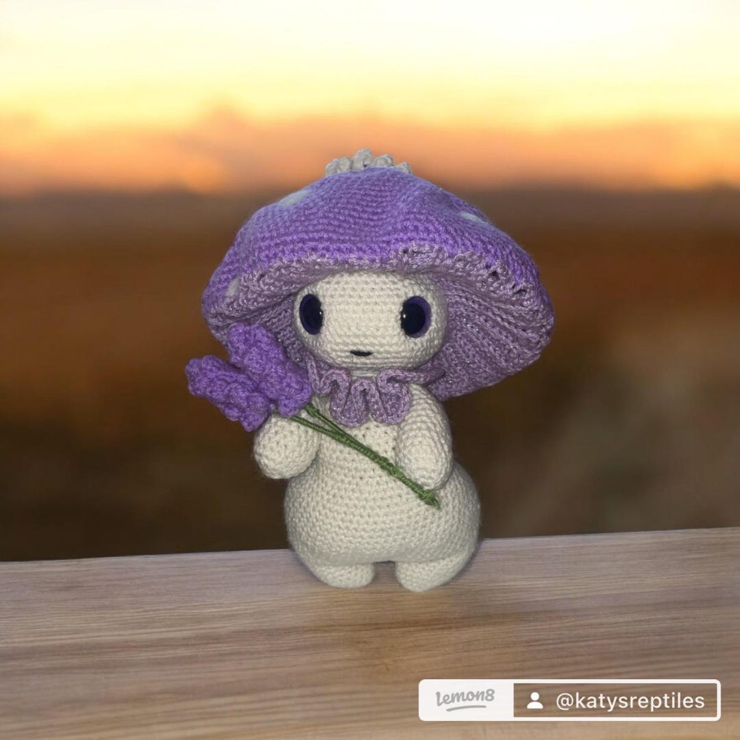 Whimsical Purple Lavender Mushroom - Etsy