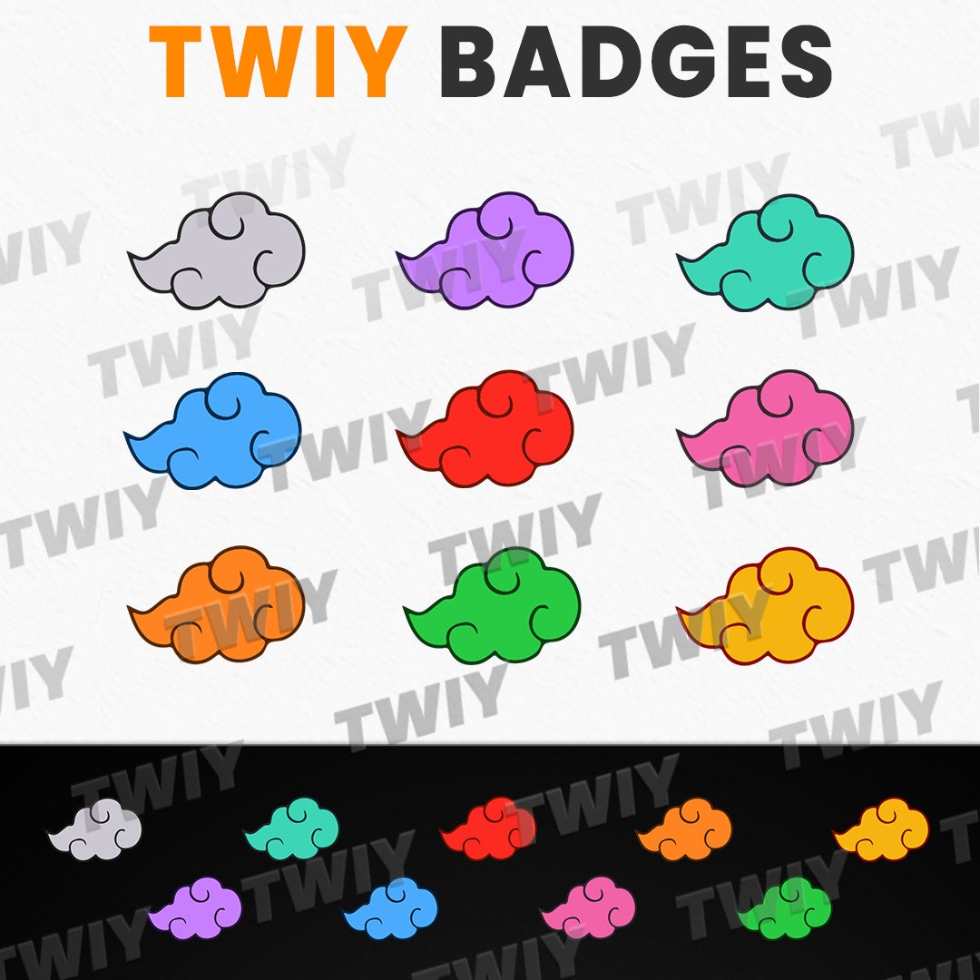 Naruto | Akatsuki | Light | Twitch Bit Badges - Etsy