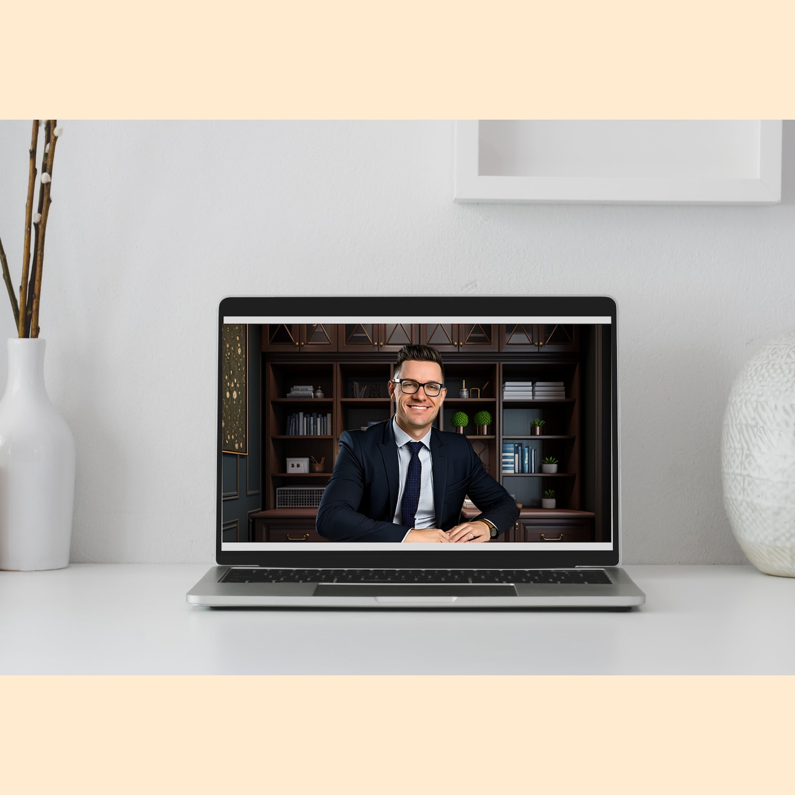 Virtual Background Home Office Dark for Zoom, Teams, Webex, Streaming ...