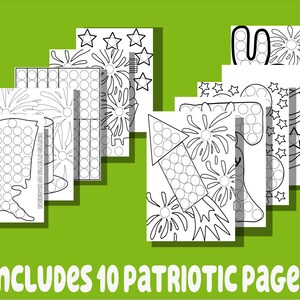 Do-a-dot Activity Patriotic Pages Memorial Day, Fourth of July Veterans ...