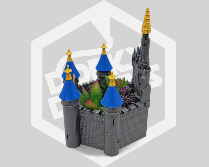 Digital STL Castle Planter | Bowl Pencil Holder Succulent Holder Pot ...