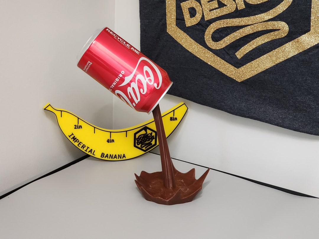 Digital STL Floating Soda Can | 3D Printing Files Magic Coca Coke Spill ...