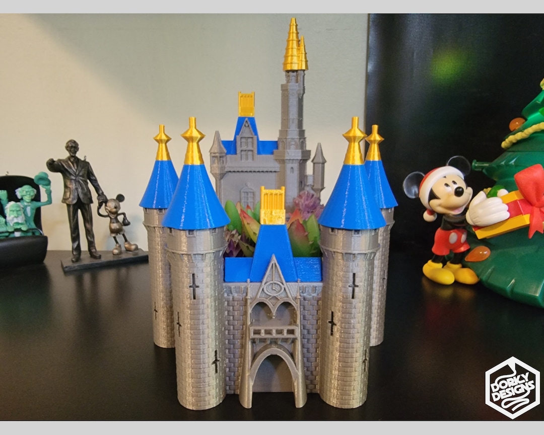 Digital STL Castle Planter | Bowl Pencil Holder Succulent Holder Pot ...