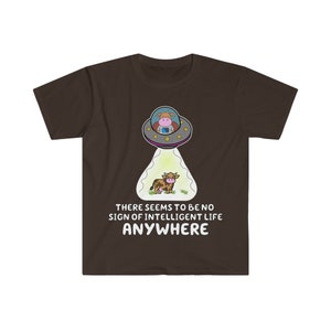 No Sign of Intelligent Life Here Anywhere Cute Cow Shirt Short Sleeve ...