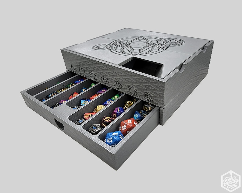 Portable Magnetic Dice Tower Box | Holder Storage Tray Gift Idea Roller ...