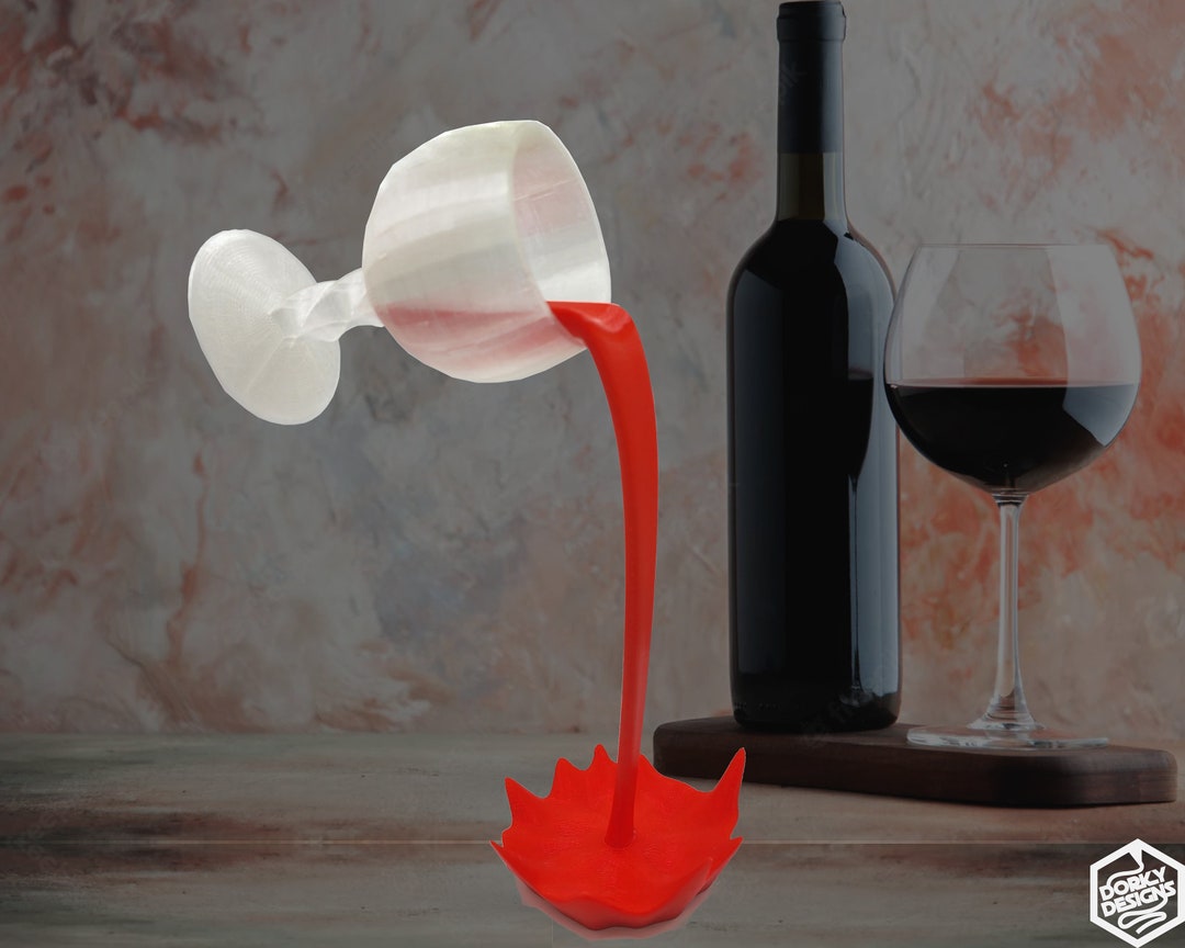 Floating Spilling Wine Glass | Magic Wine Bottle Tasting Bar Party ...