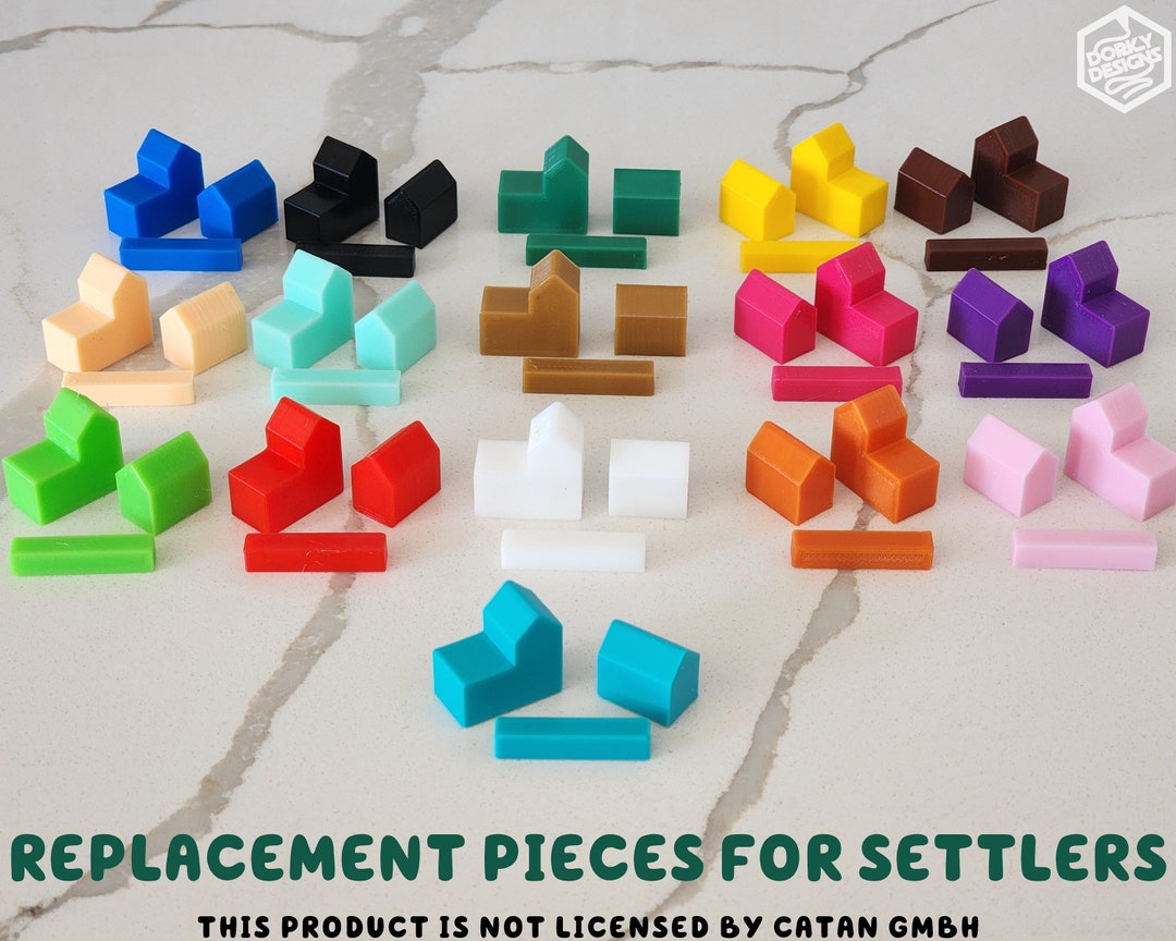 Unofficial Custom Replacement Pieces for Settlers of Catan Board Game ...