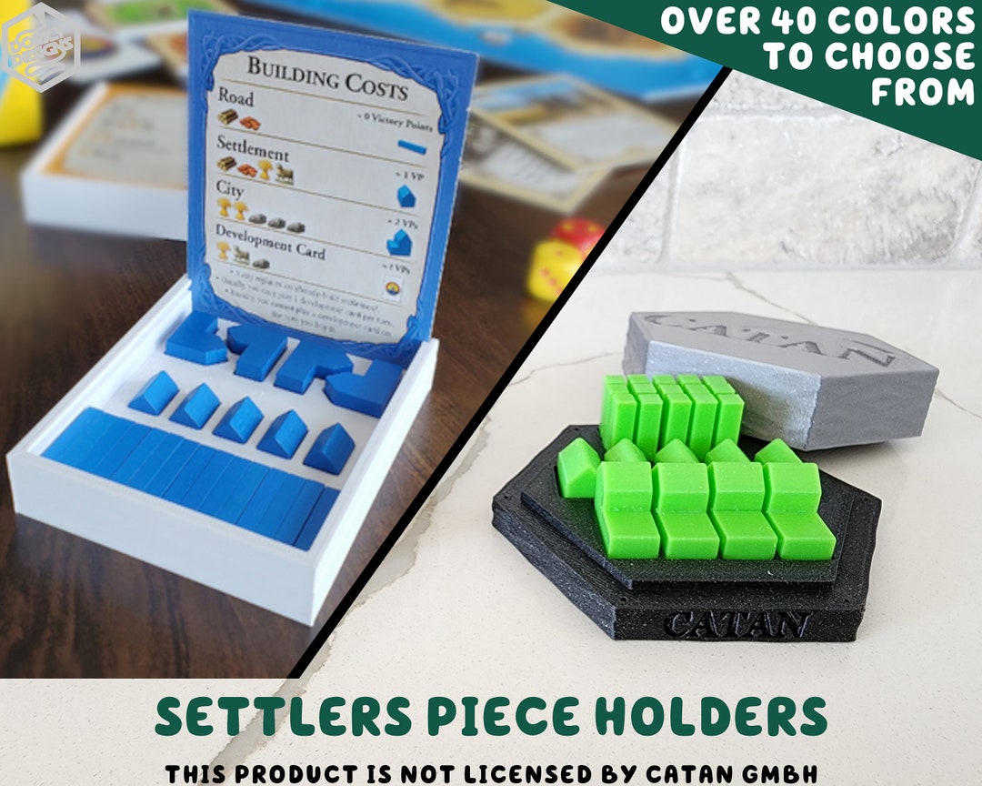 Player Pieces Organizer Storage for Settlers of Catan Board Game Set of ...
