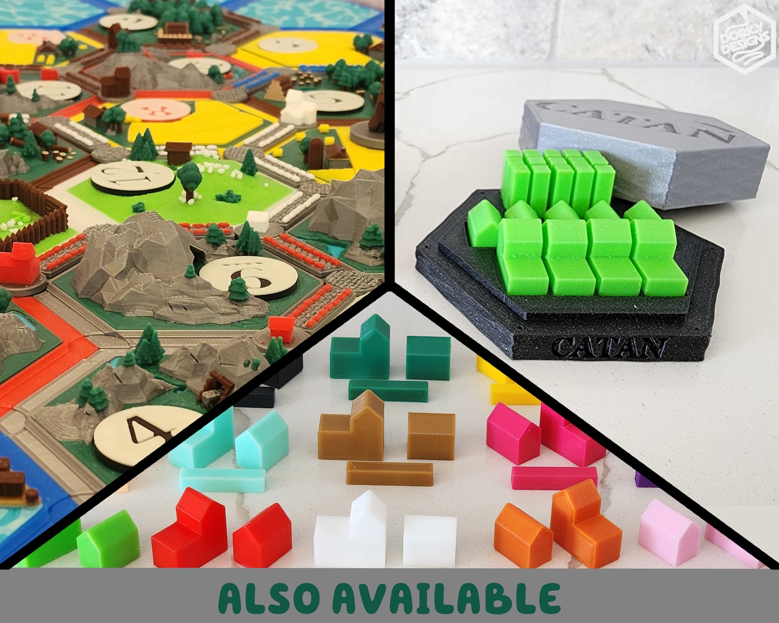 Unofficial Custom Replacement Number Pieces for Settlers of Catan Board ...