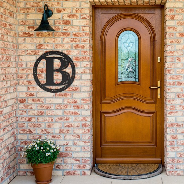 Door Monogram Metal - Etsy