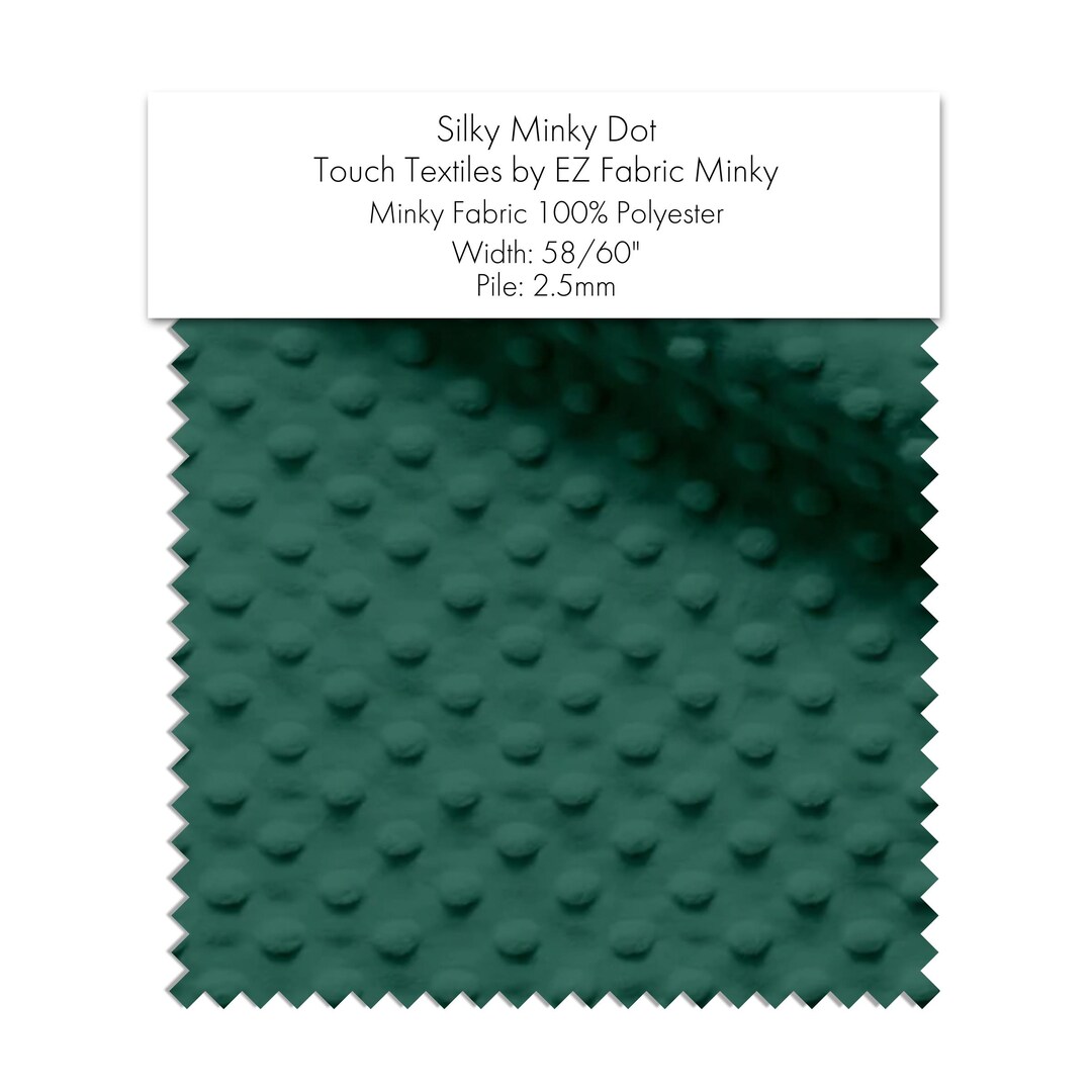 Minky Fabric by the Yard Forest Green Minky Dot EZ Fabric Brand Plush ...