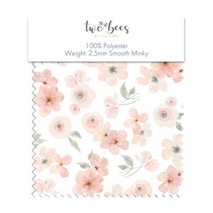 Minky Fabric by the Yard Printed Minky Fabric Mini Floral Blooms Print ...