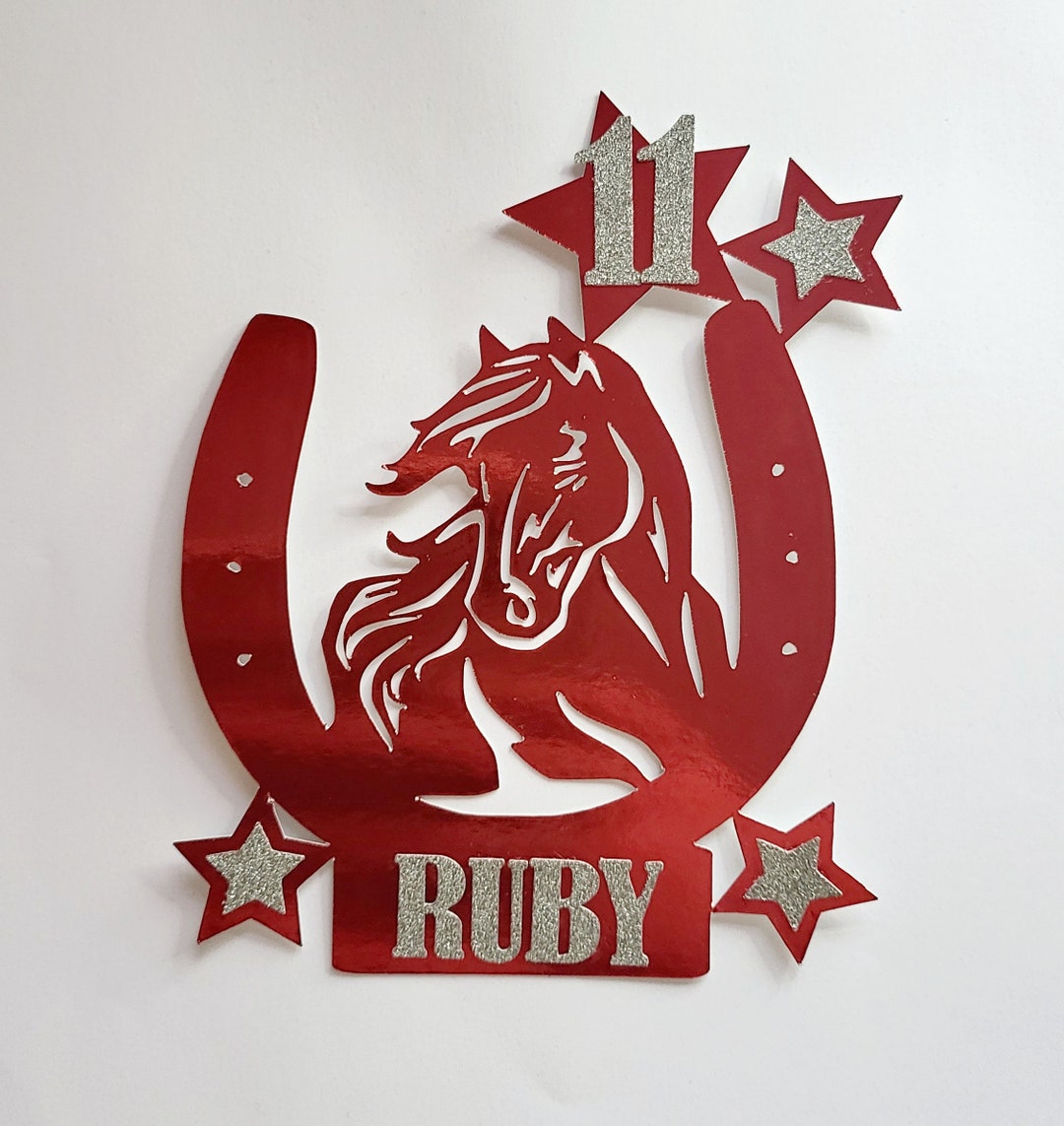 Horse Riding Themed Personalised Cake Topper - Etsy