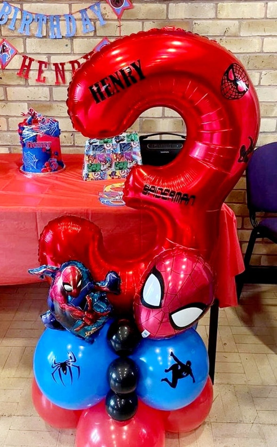 Spiderman Spidey Themed Personalised Balloon Vinyl Decal - Etsy