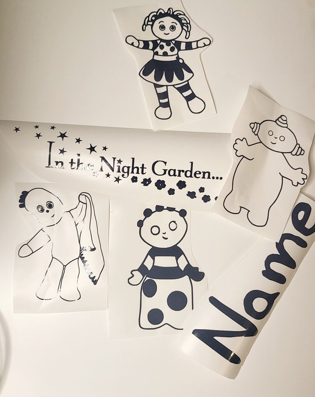 In the Night Garden Themed Personalised Balloon Vinyl Decal Stickers ...