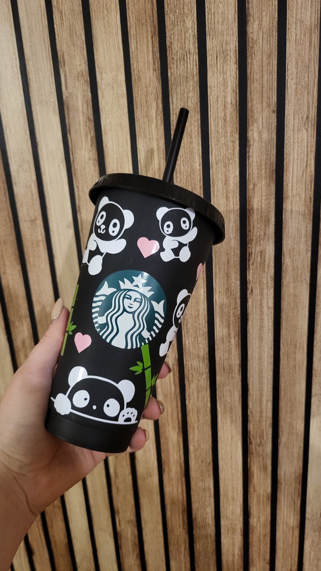 Panda Themed Personalised Starbucks Cold Cup - Etsy