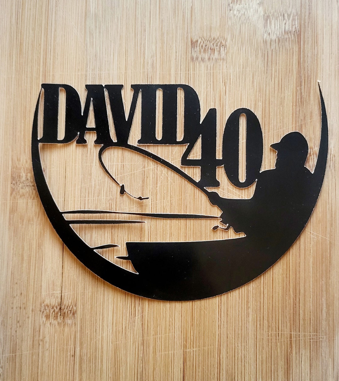 Personalised Fishing Themed Cake Topper - Etsy