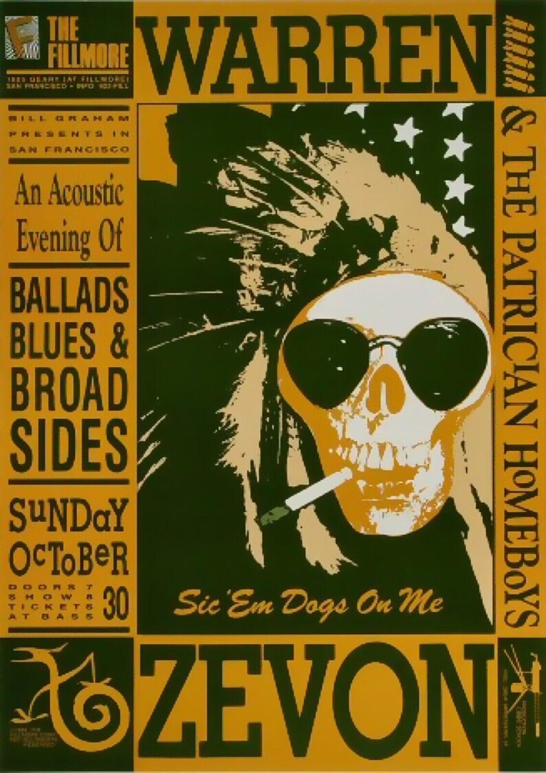 Fridge / Tool Box / Locker Magnet Warren Zevon IB1 - Etsy