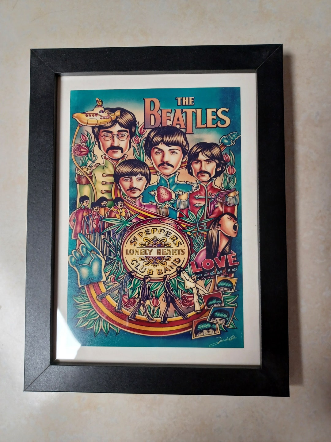 Framed Mini Concert Poster Classic the Beatles - Etsy
