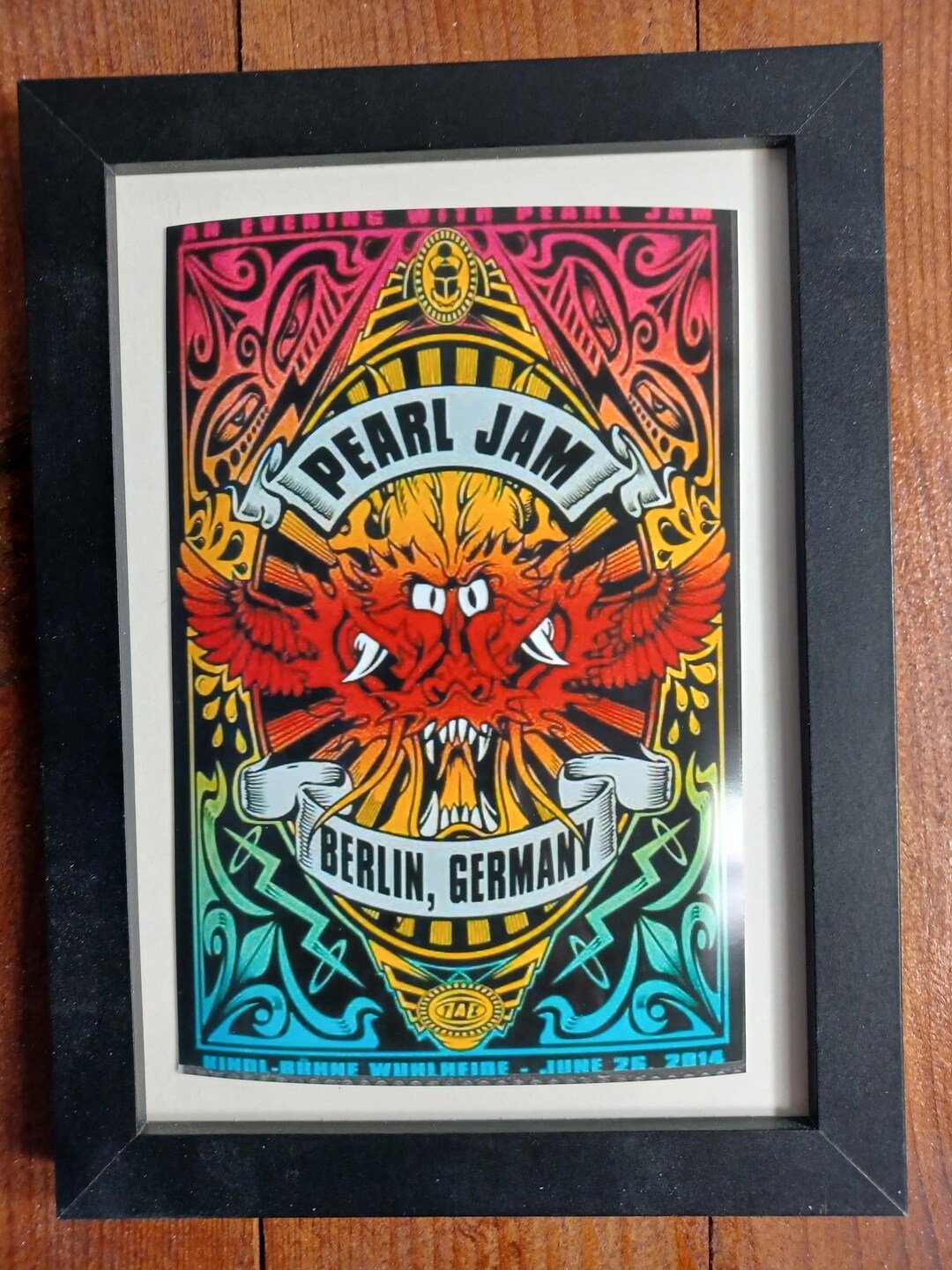 Framed Mini Concert Poster Pearl Jam in Berlin Re-print With FREE ...
