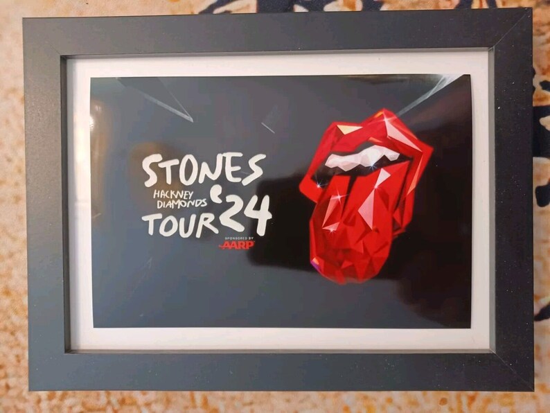 Framed Mini Concert Poster the Rolling Stones American Tour 2024with ...