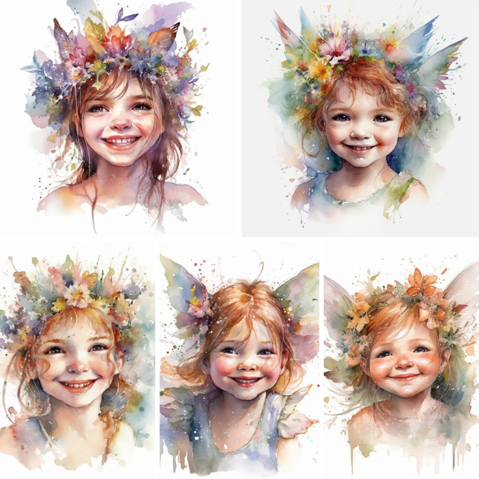 20 Watercolor Cute Clipart Fairy Images, PNG, Commercial Use - Etsy