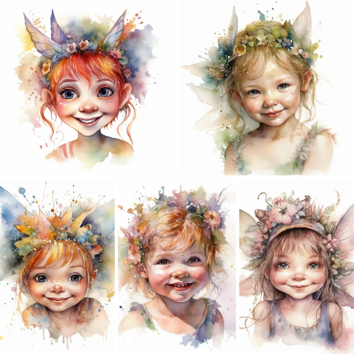 20 Watercolor Cute Clipart Fairy Images, PNG, Commercial Use - Etsy