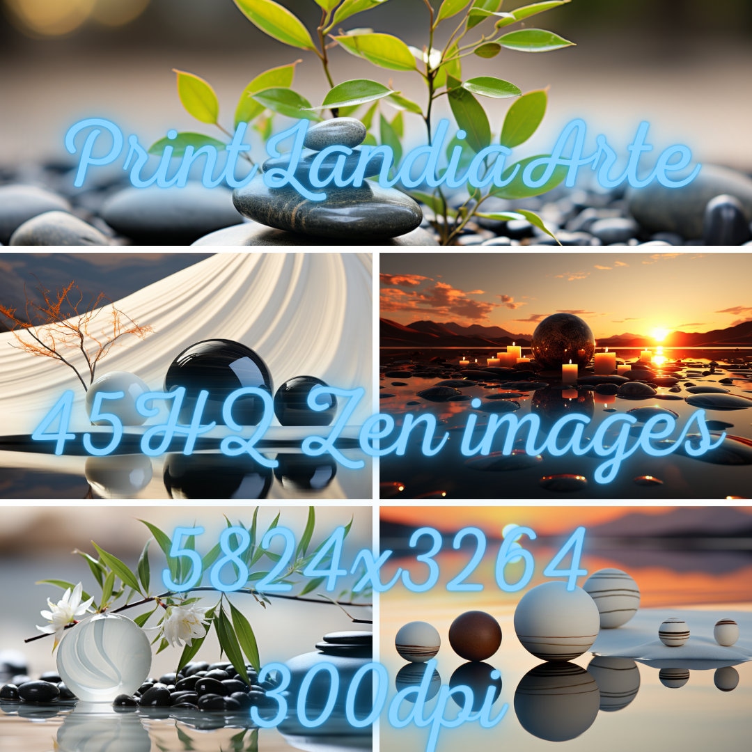 45 Digital Images of Zen Environments, Relaxing, High Definition, HQ ...