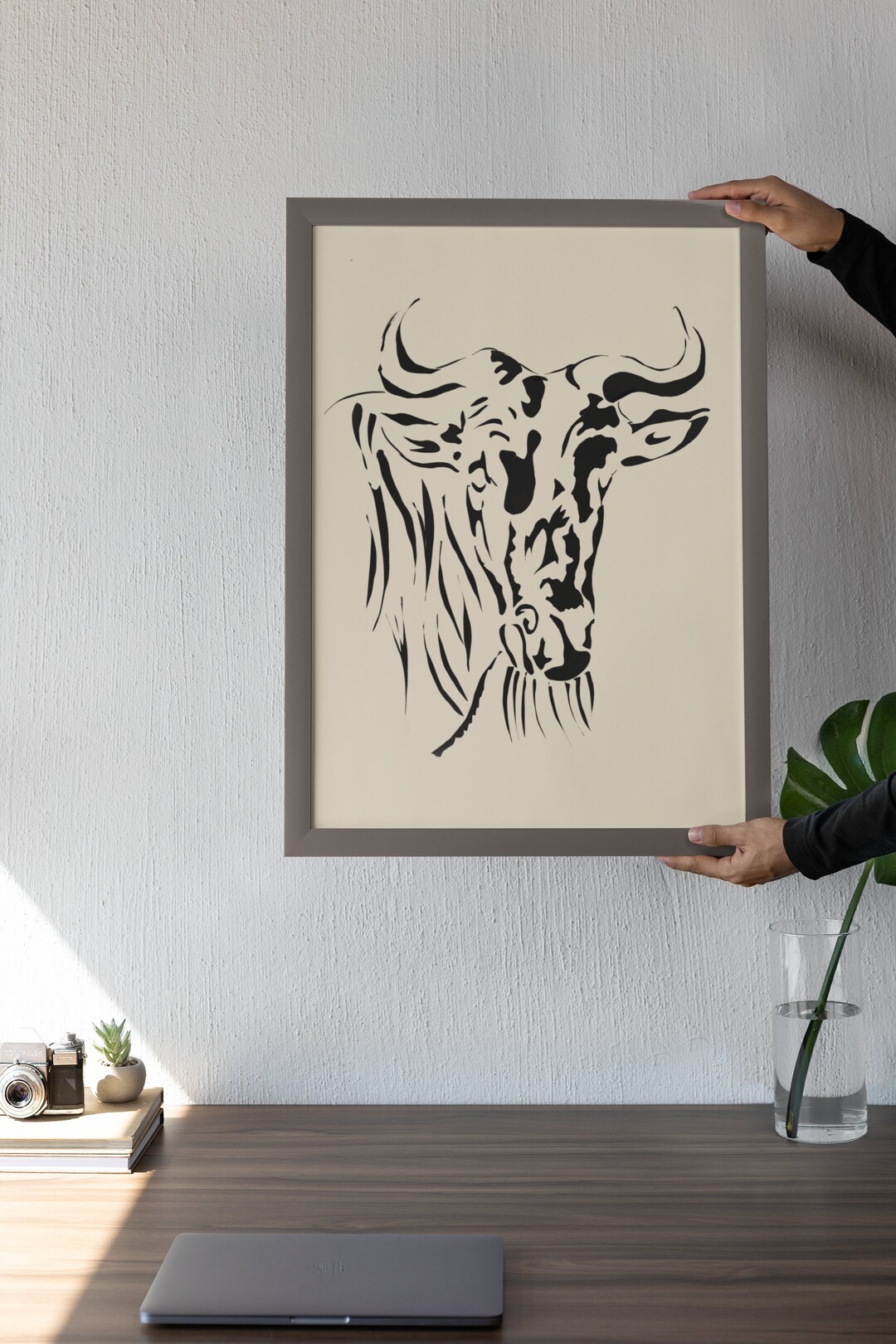 Gnu Portrait Gnu Minimalist Drawing Abstract Art - Etsy Gnu Portrait Gnu Minimalist Drawing Abstract Art - Etsy