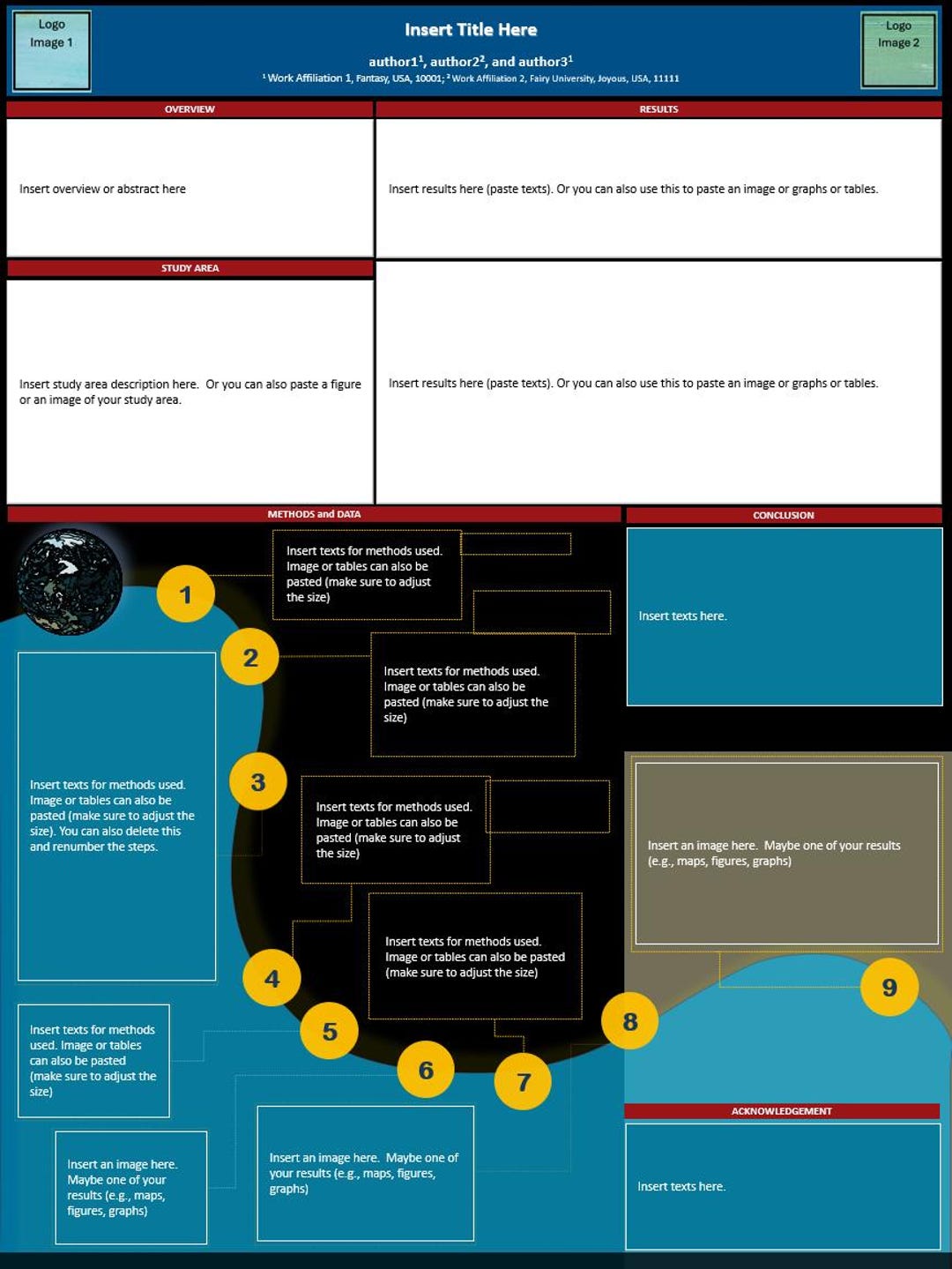 3-ft by 4-ft Portrait Format Academic Poster Template: Scientific ...
