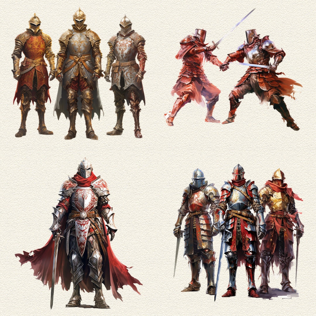 Medieval Knights Clipart for Medieveal Lover, Medieval Soldier for ...