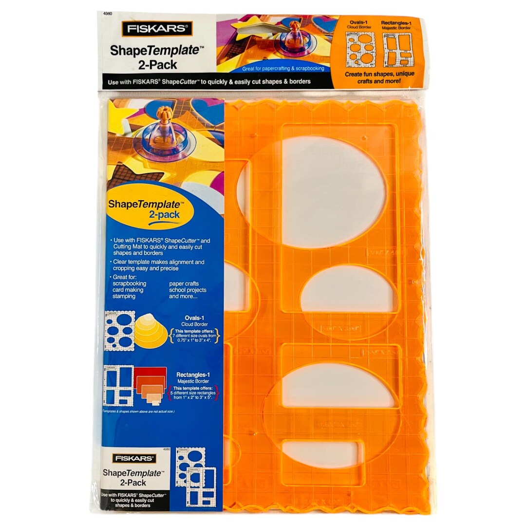 Vintage 2001 Fiskars Shape Templates 4980 Pack of 2 Ovals and ...