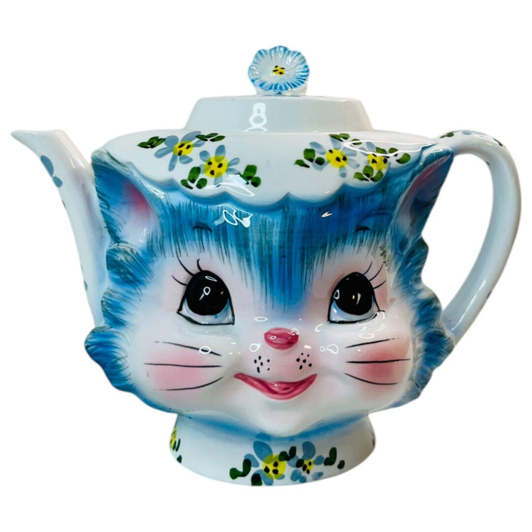 Vintage 1950s Lefton Miss Priss Anthropomorphic 4-cup Teapot With Lid ...