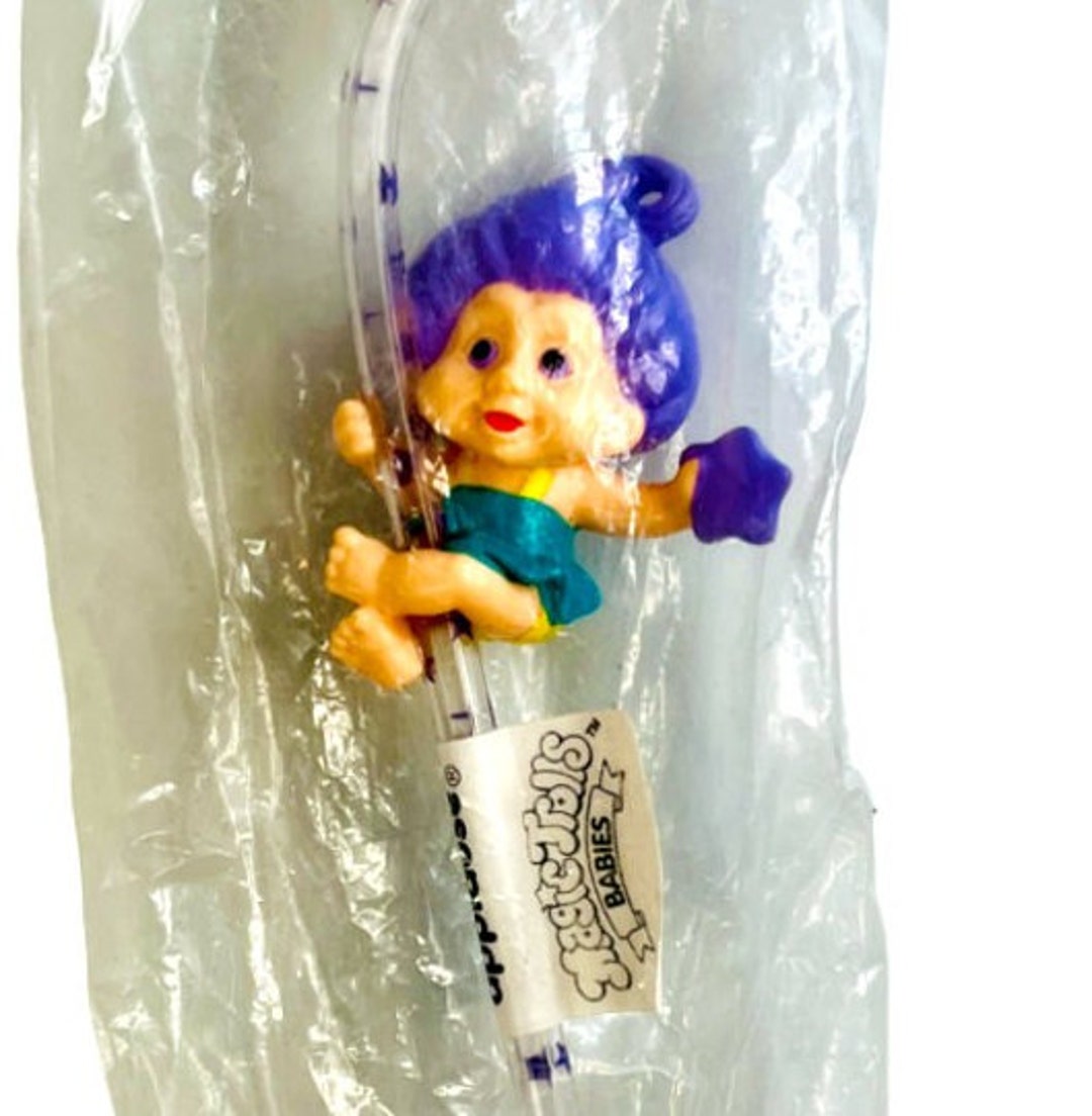 Applause Magic Troll Babies Curved Drinking Straw Vintage | Brand New ...