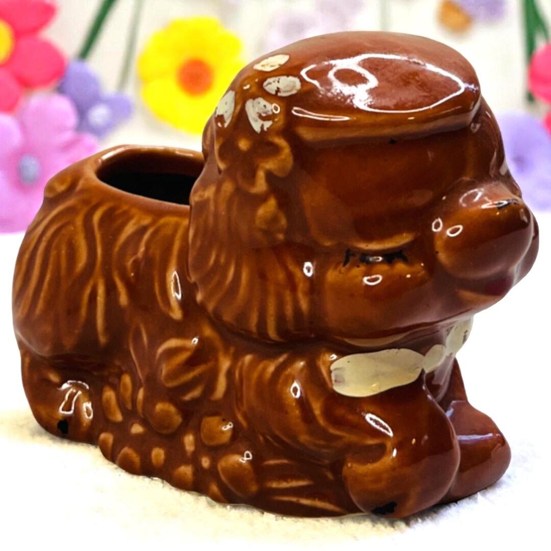 Vintage Anthropomorphic Cocker Spaniel Puppy Dog Planter | Succulent ...
