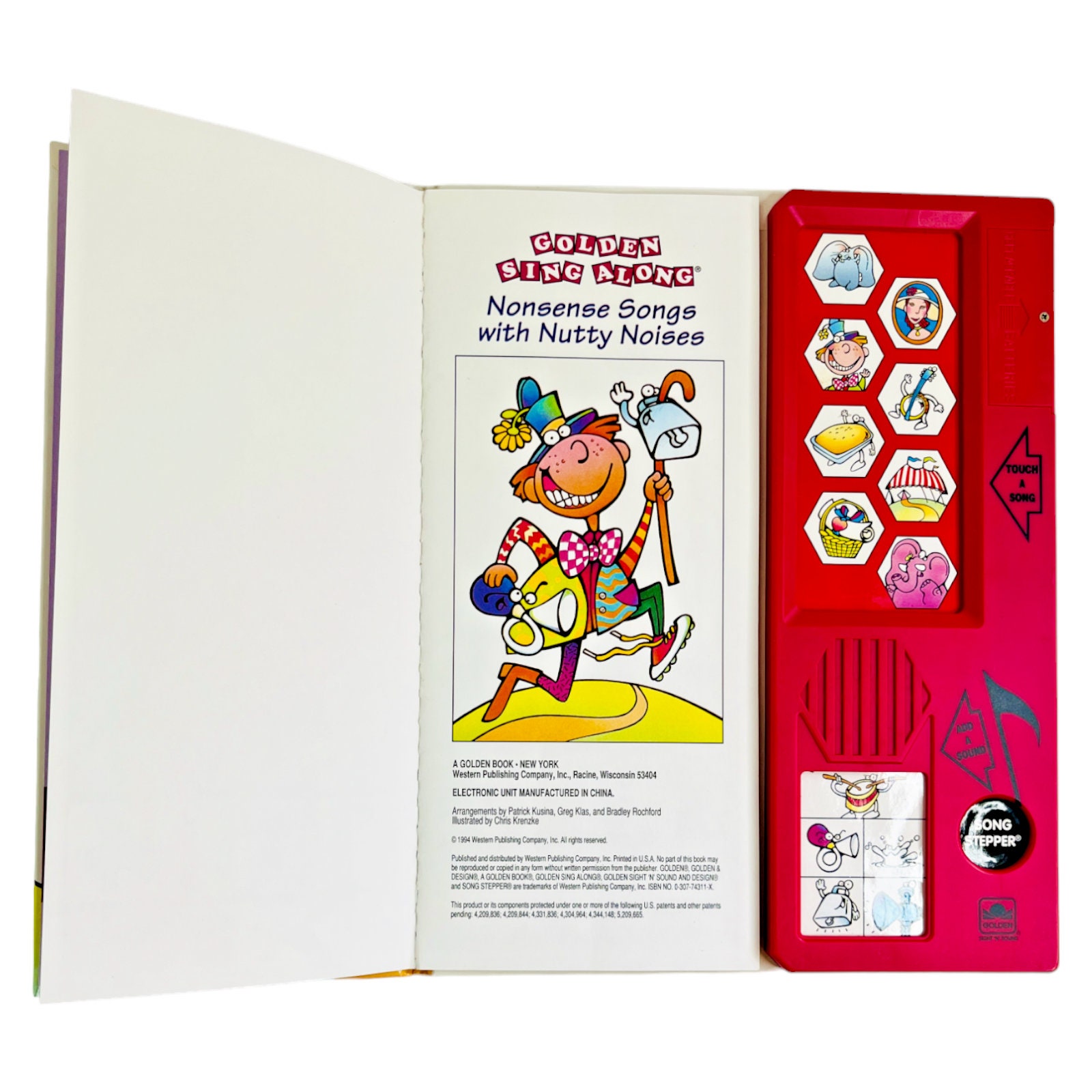 Vintage 1994 Golden Sing Along Book Nonsense Songs With Nutty Noises ...
