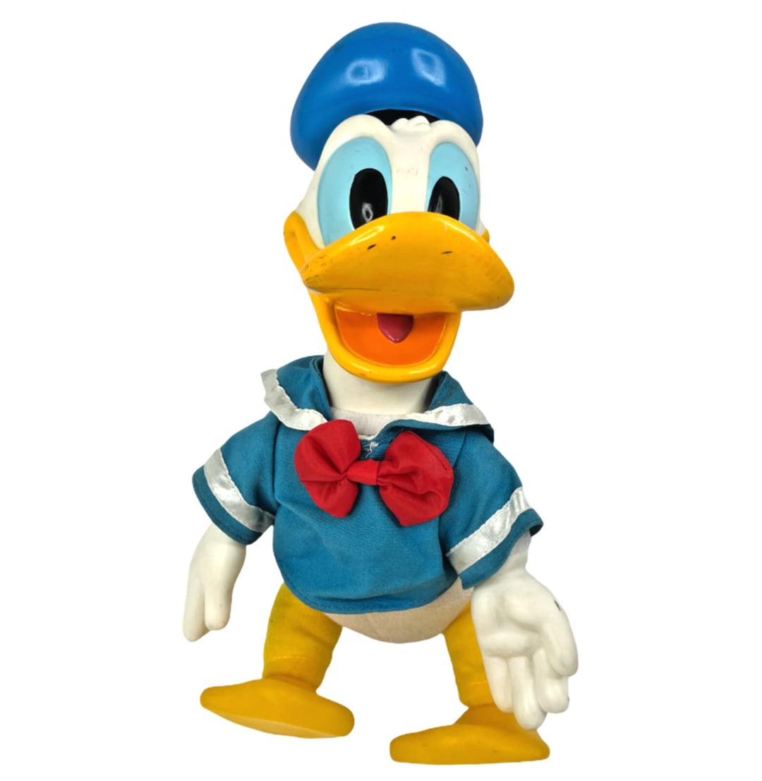 Vintage 14 Donald Duck Hard Vinyl Plush Toy - Etsy