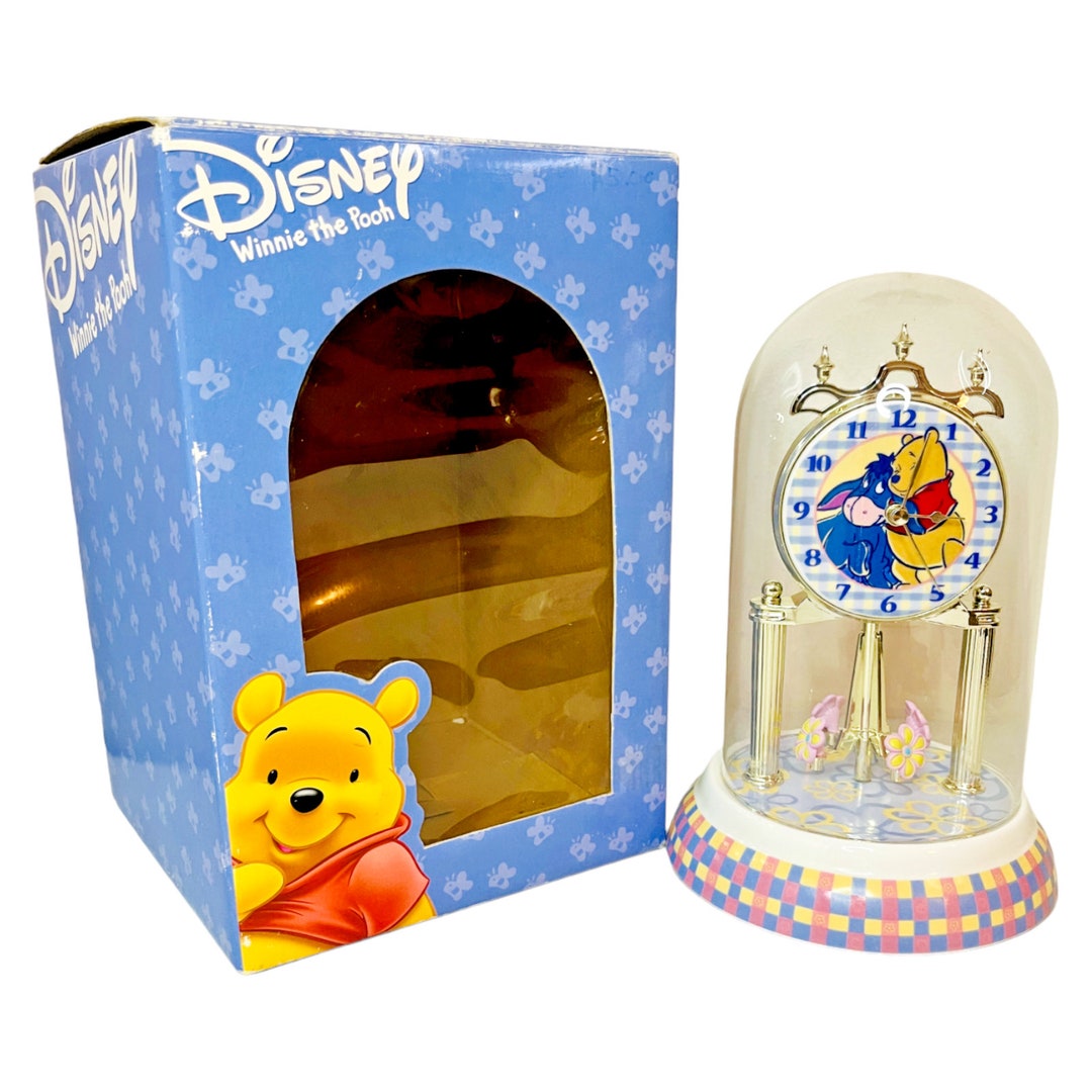 Disney Winnie the Pooh and Eeyore Glass Dome Anniversary Clock With ...