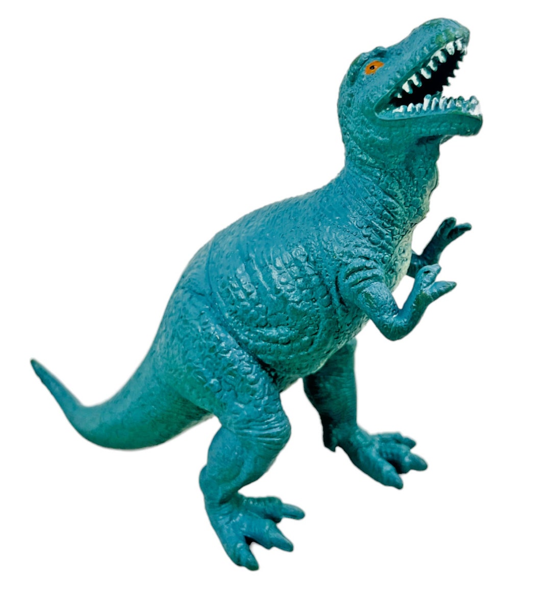 Vintage 2000 Teal Blue Tyrannosaurus Rex Plastic Dinosaur Figurine 1072 ...