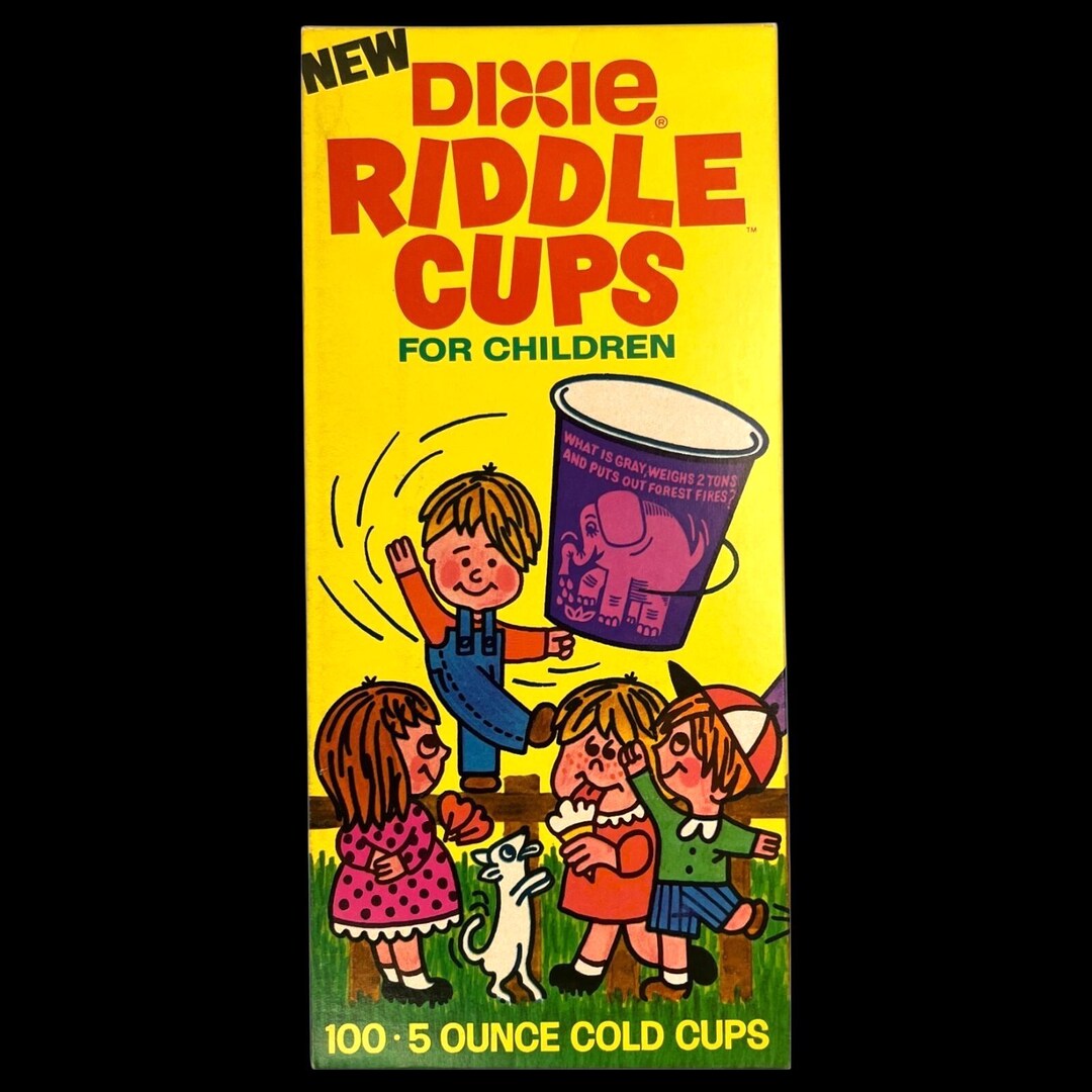 Vintage 1971 Riddle Jokes Dixie Cups: Unused NOS, Open Box - Etsy